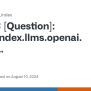 [Question]: Llama_index.llms.openai.base.OpenAI._achat Raised ...