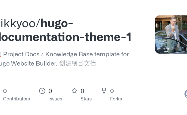 GitHub - Kikkyoo/hugo-documentation-theme-1: 📖 Project Docs / Knowledge ...