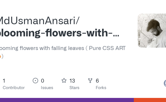 GitHub - MdUsmanAnsari/blooming-flowers-with-falling-leaves-pure-css ...