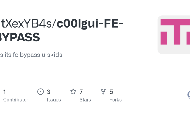 GitHub - HtXexYB4s/c00lgui-FE-BYPASS: Yes Its Fe Bypass U Skids