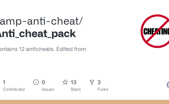 GitHub - Samp-anti-cheat/Anti_cheat_pack: Contains 12 Anticheats ...