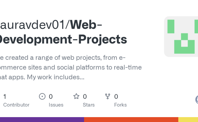 GitHub - Gauravdev01/Web-Development-Projects: I've Created A Range Of ...
