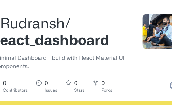 GitHub - JRudransh/react_dashboard: Minimal Dashboard - Build With ...