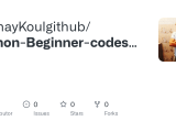 Github Akshaykoulgithub Python Beginner Codes And Notes