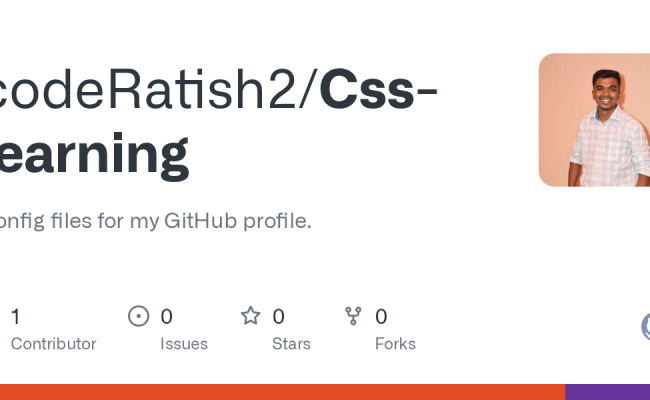 GitHub - CodeRatish2/Css-learning: Config Files For My GitHub Profile.