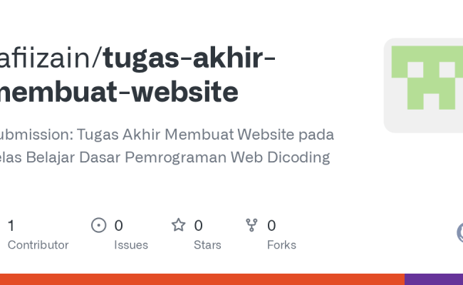 GitHub - Rafiizain/tugas-akhir-membuat-website: Submission: Tugas Akhir ...