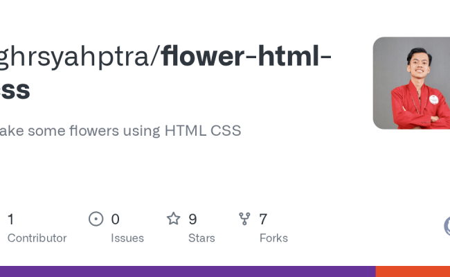 GitHub - Tghrsyahptra/flower-html-css: Make Some Flowers Using HTML CSS