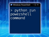 Python Run Powershell Command A Quick Guide