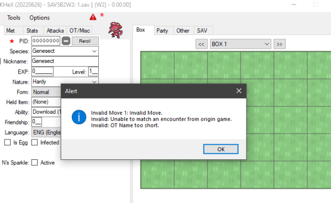 I Can't Get PKHeX To Open My Save File! It Says This When I Try To Load ...