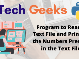 Python Program To Read A Text File And Print All The Numbers Present In