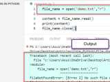 Python File Does Not Exist Exception