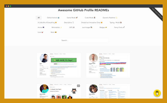Github-profile-readme · GitHub Topics · GitHub