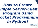 Implement Sample Code For Create Simple Server Client Program S Logix