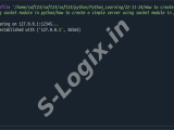Implement Sample Code For Create Simple Server Client Program S Logix