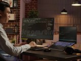Male Programmer Coding Encryption On Security Software Stock Footage