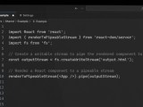 Basic Example Of React Function Rendertostaticnodestream