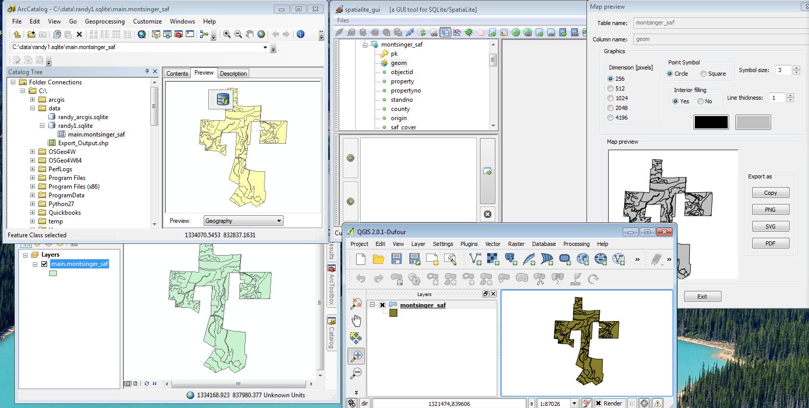 Spatialite And Arcgis And Qgis • North River Geographic Systems Inc