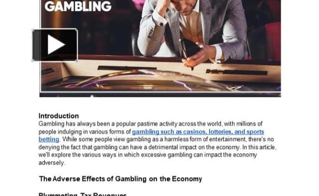 PPT – How May Gambling Have A Detrimental Impact On The Economy ...
