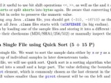 Java Program To Work With Binary Data And Sorting Techniques