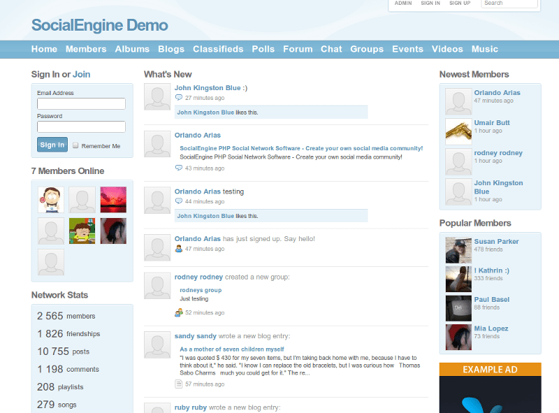 Créez votre réseau social avec SocialEngine ! - 01Script