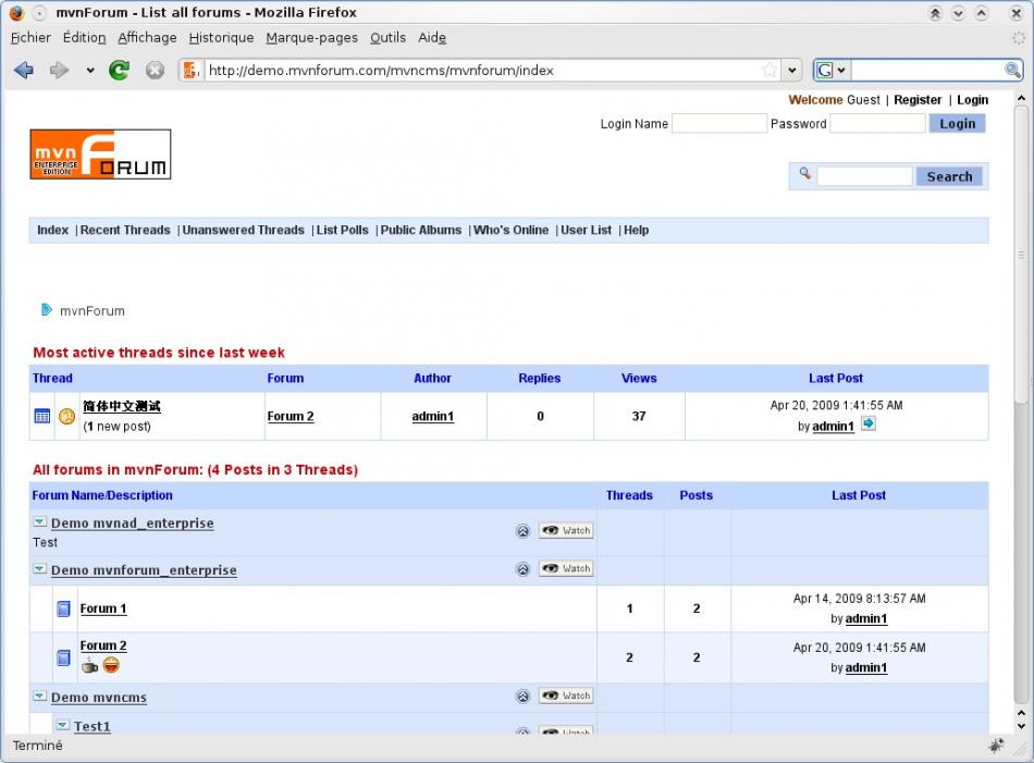 Meilleurs logiciels de Forum open source et gratuit en Java - 01Script