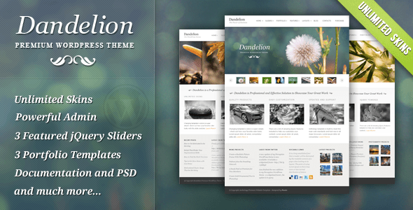 Dandelion – Powerful Elegant WordPress Theme | Template 24 WordPress Themes