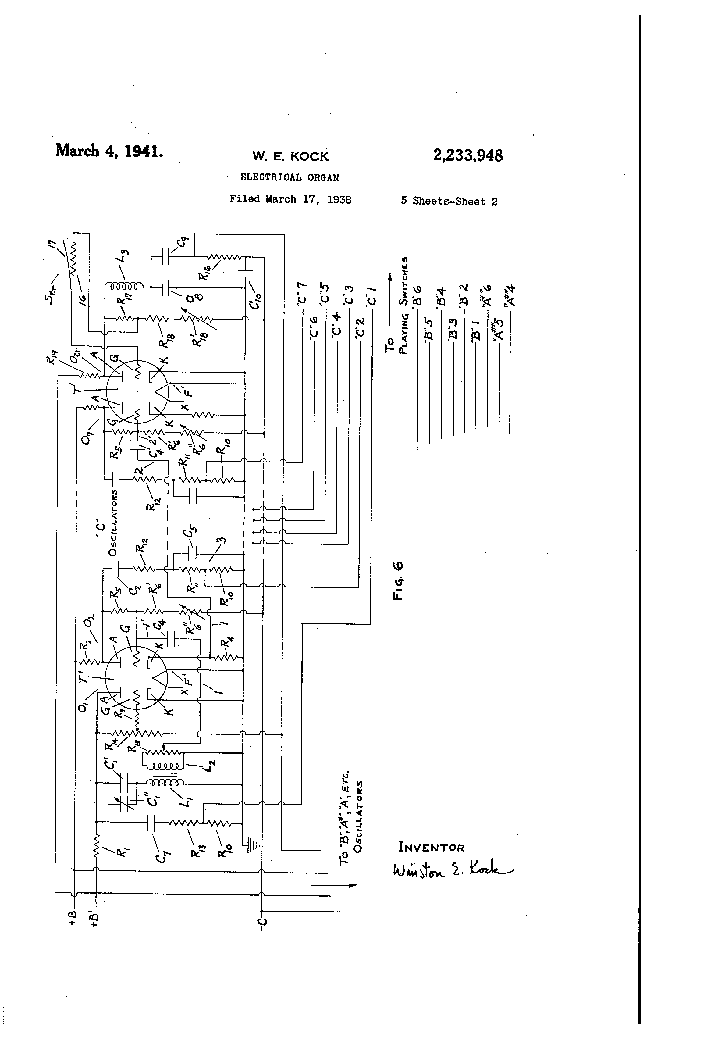 The ‘Baldwin Organ’ Winston E. Kock & J.F. Jordan, USA, 1946 – 120 ...