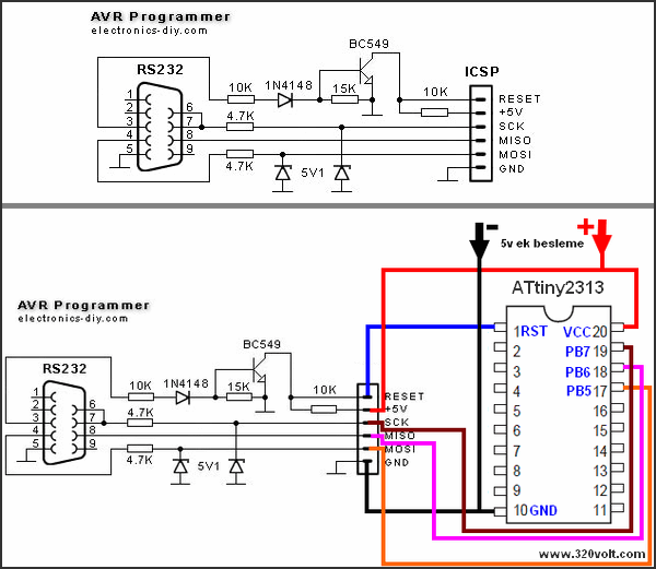 Avr Isp Programmer Schematic Circuit Diagram