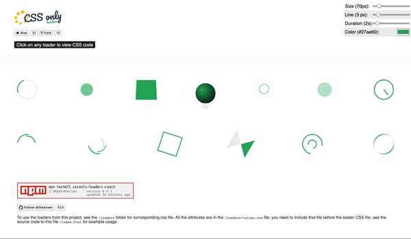 80 Best Pure Css Loading Spinners For Front End Developers 365 Web Resources