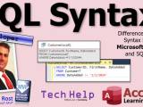Sql Syntax In Microsoft Access Computer Learning Zone