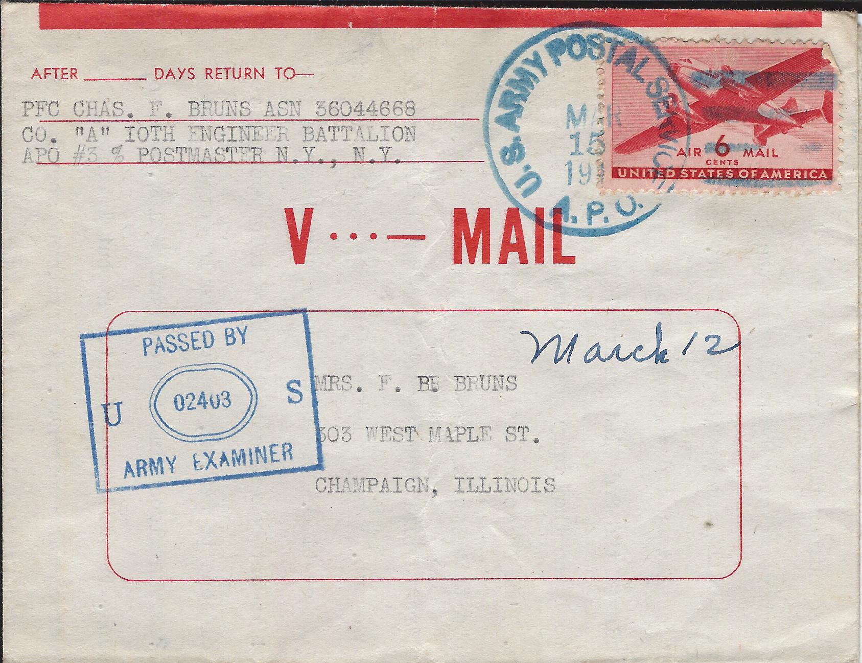 Documentation | WWII Diary of Chick Bruns – 70 Years Ago