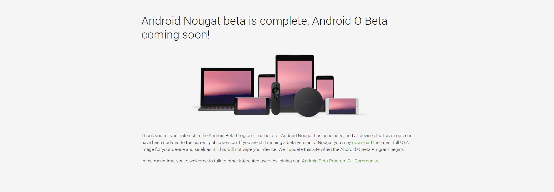 Google updates Android Beta Program website to reflect imminent launch ...