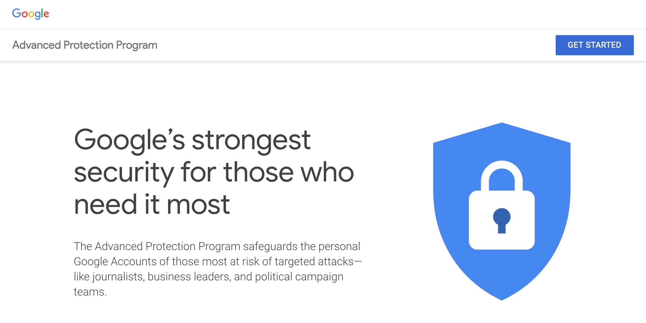 Google announces Advanced Protection Program for accounts 'most at risk ...