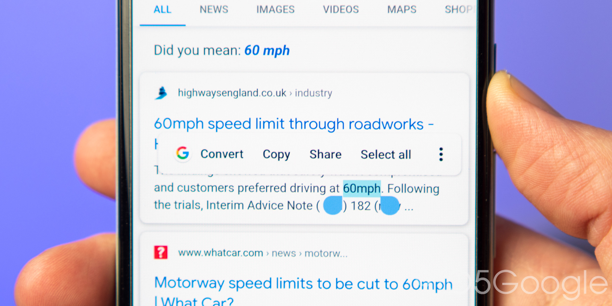 Android Smart Selection feature lets you convert units - 9to5Google