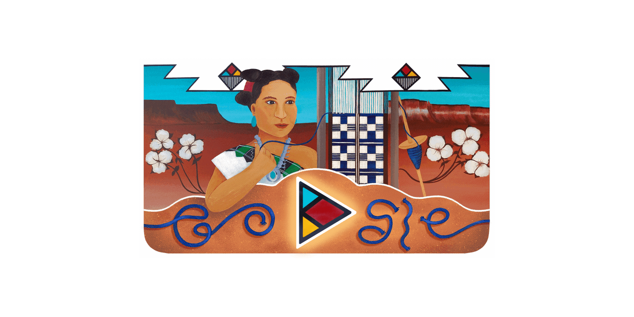 Google honors We:wa, Zuni tribe leader, w/ weaving game - 9to5Google