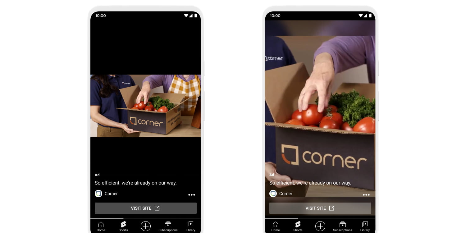 YouTube ML turns landscape video into vertical ads - 9to5Google