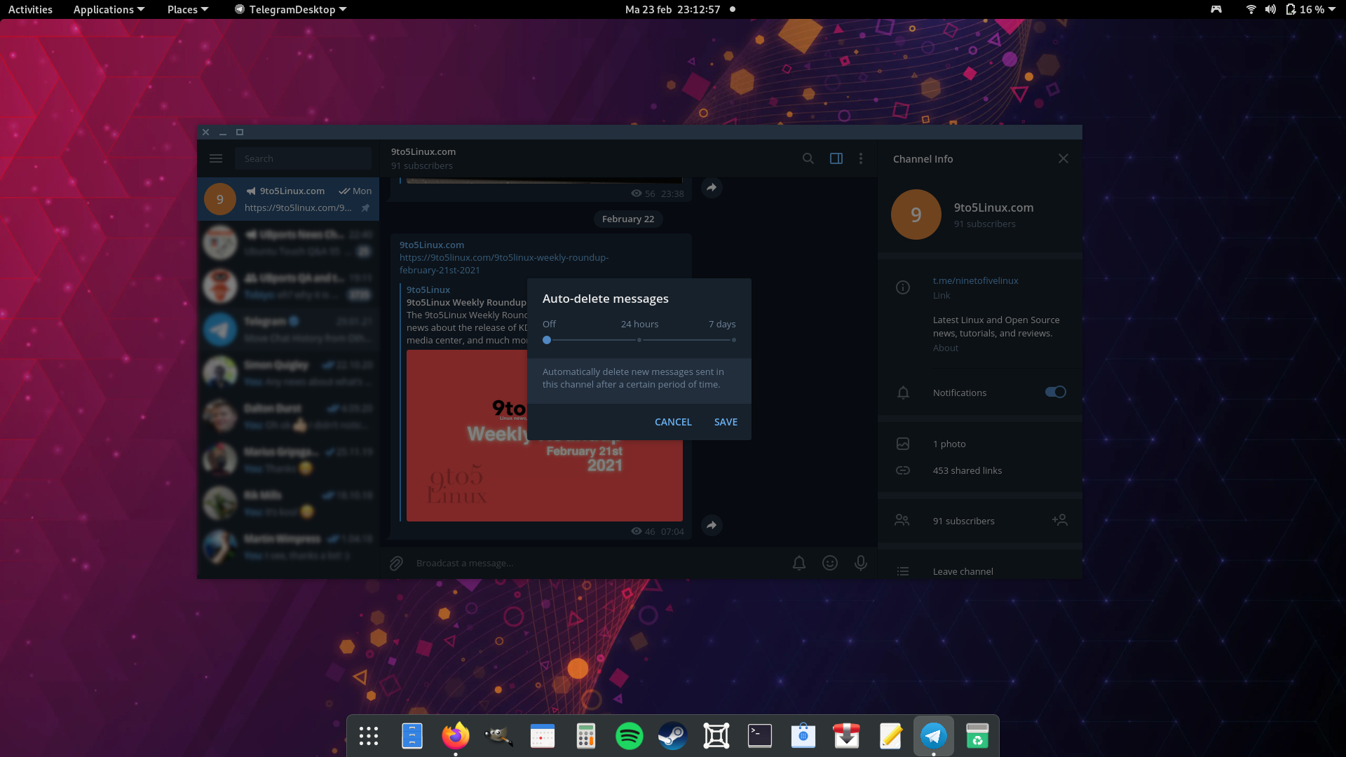 Telegram Desktop 2.6 Released with Disappearing Messages in Chats ...