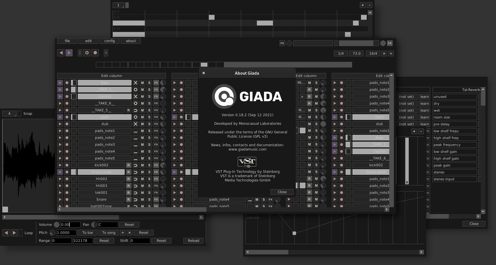 Giada 0.18.2 Hardcore Loop Machine Brings New Stereo In/Out Audio ...