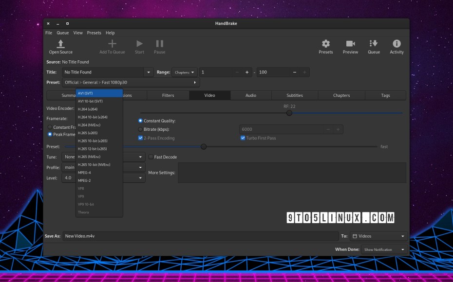 Handbrake 16 Open Source Video Transcoder Finally Brings Av1 Video Encoding 9to5linux