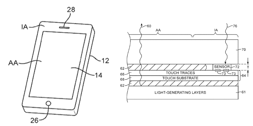 Bezel-free iPhone patents keep coming, latest showing light-sensor ...
