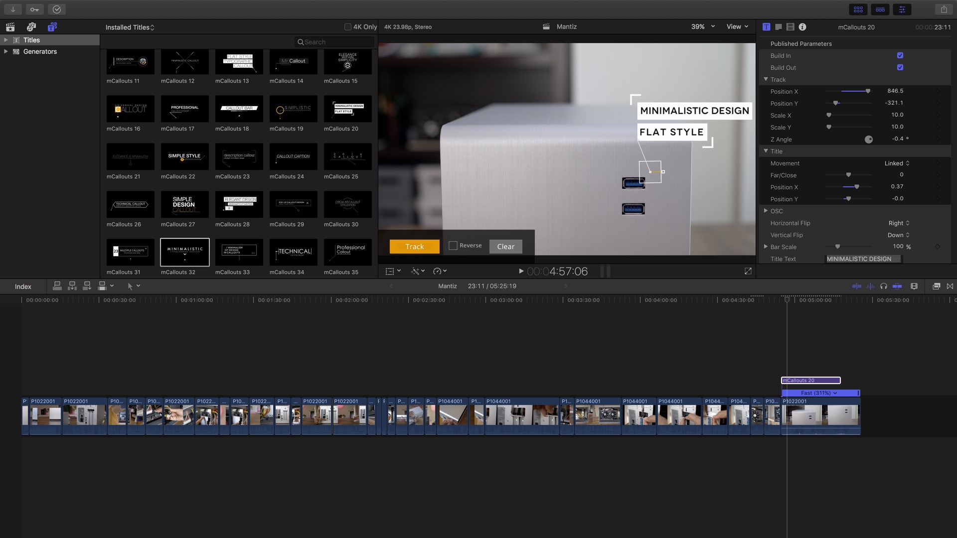 Final Cut Pro X: How to track objects using animated text callouts ...