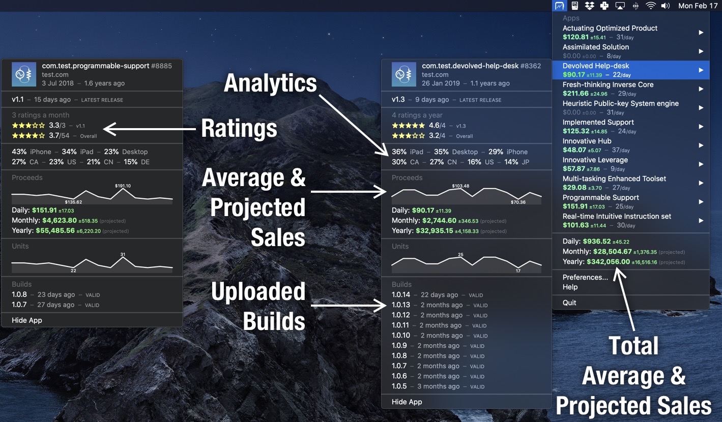 Appstat is a new macOS menu bar tool that shows developers app sales ...