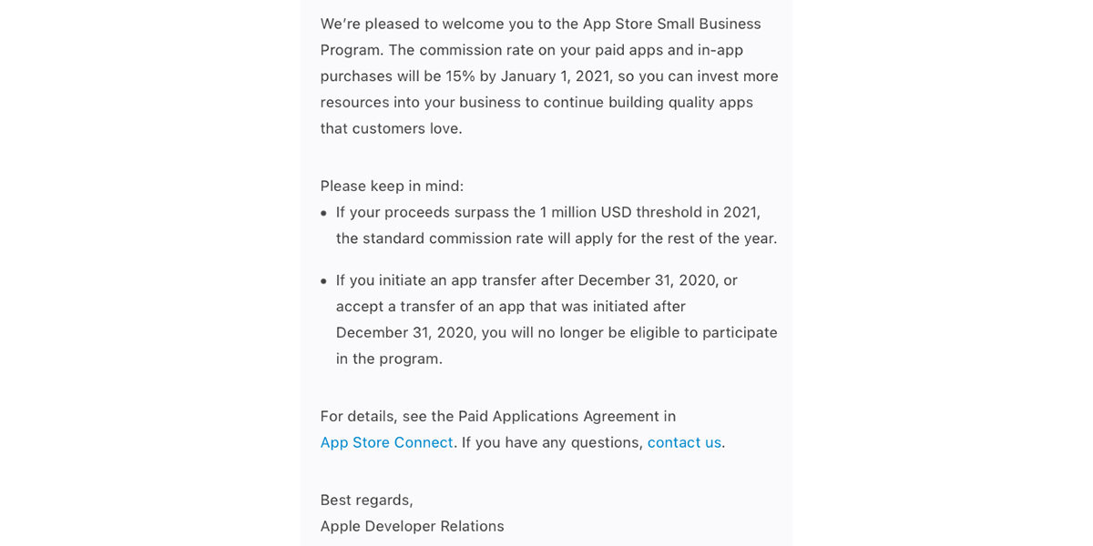Small Business Program confirmation emails start to arrive - 9to5Mac