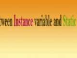 Difference Between Instance Variable And Static Variable In Java A5theory