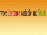 Difference Between Instance Variable And Static Variable In Java A5theory