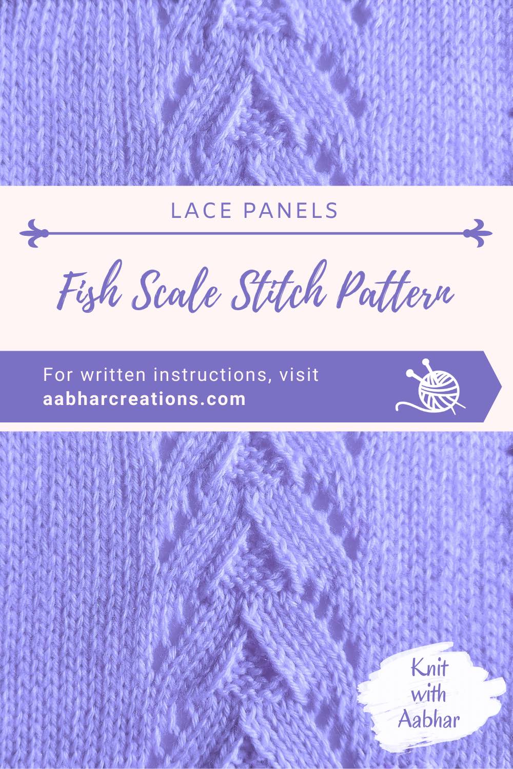 Fish Scale Stitch Pattern | Knit with Aabhar | Aabhar Creations