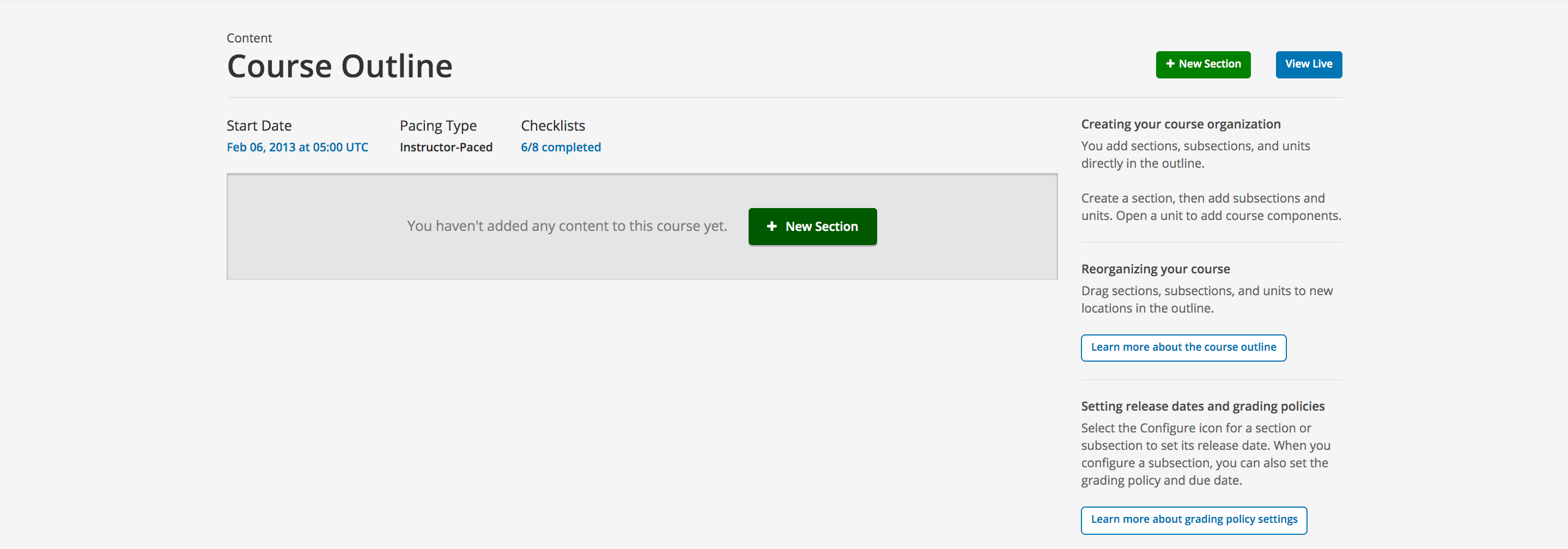 Open edX® Studio: How to Add Course Sections and Subsections