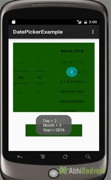 Datepicker Tutorial With Example In Android Studio Abhi Android - Download Ultra HD Colorful Art | High Resolution