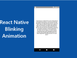 React Native Blinking Animation Using A Text About React