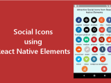 Example Of Social Icons Using React Native Elements